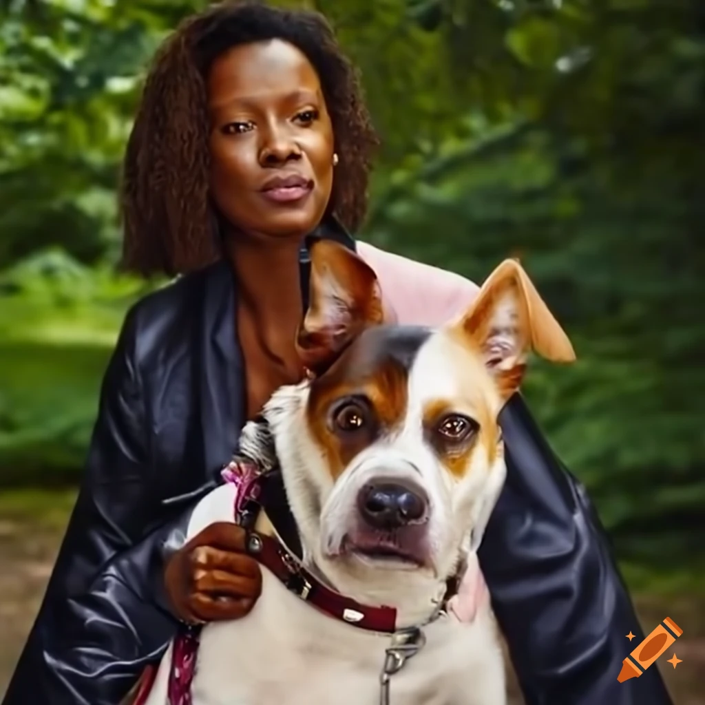 Robin quivers walking dogs on Craiyon