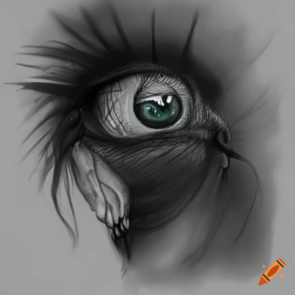 Strange creature with multiple eyes on Craiyon