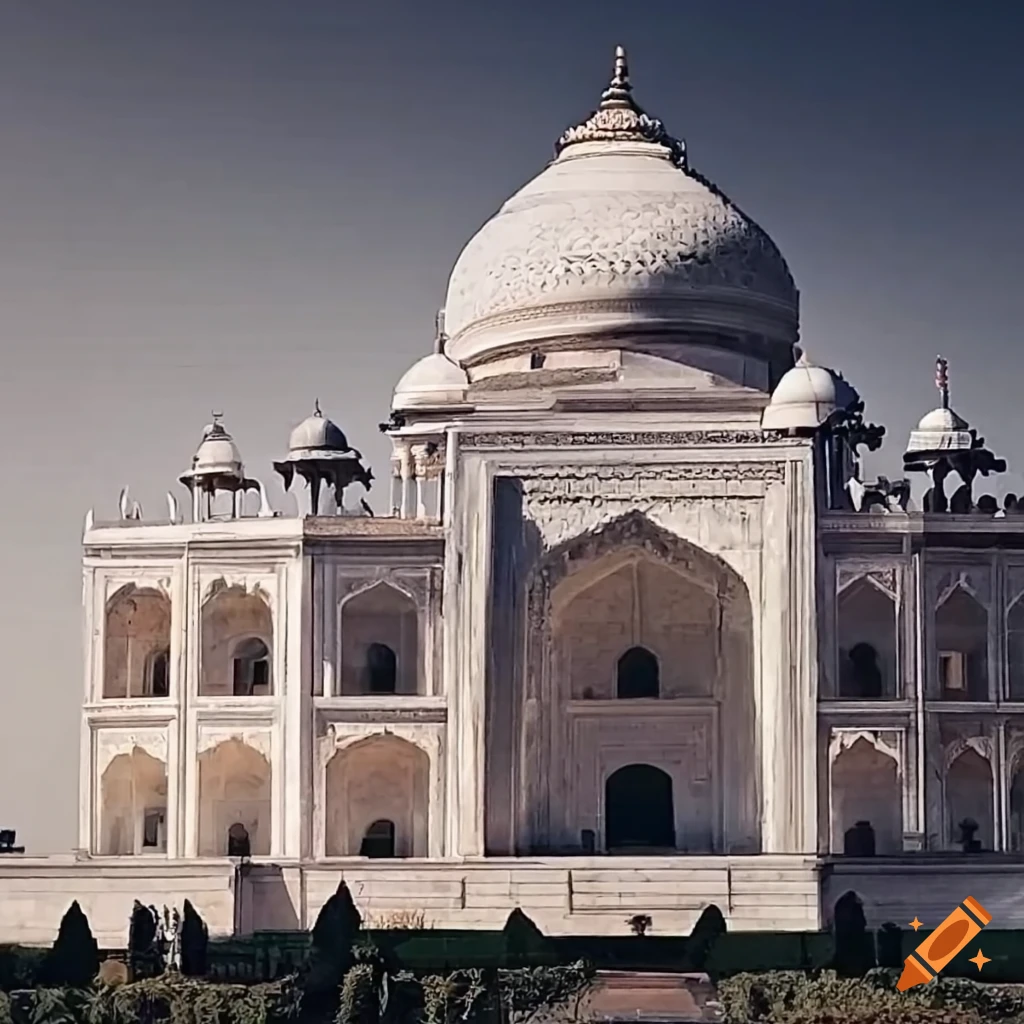Frontal elevation of a Mughal Mahal White House Whitemarsh Lynnewood ...