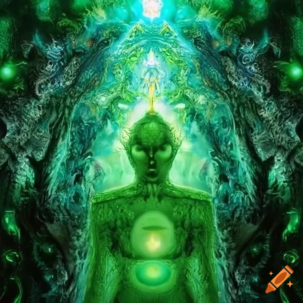 Chaos god of green consciousness on Craiyon