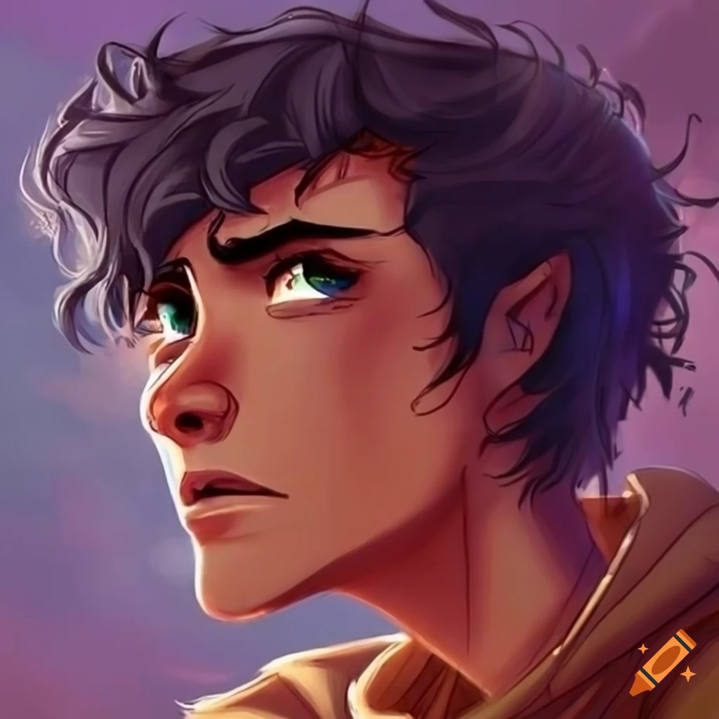 Sad percy jackson character on Craiyon