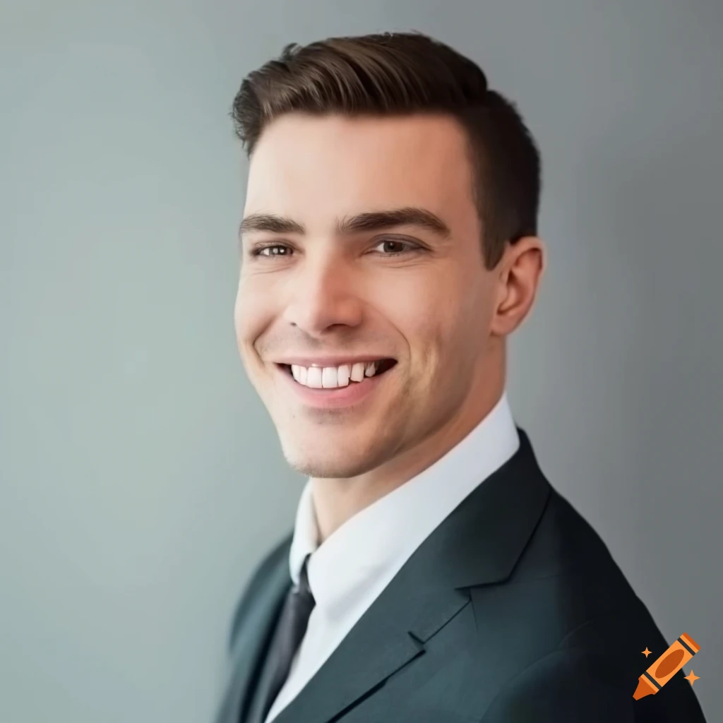 Confident mid-40s male in formal business suit for linkedin profile on ...