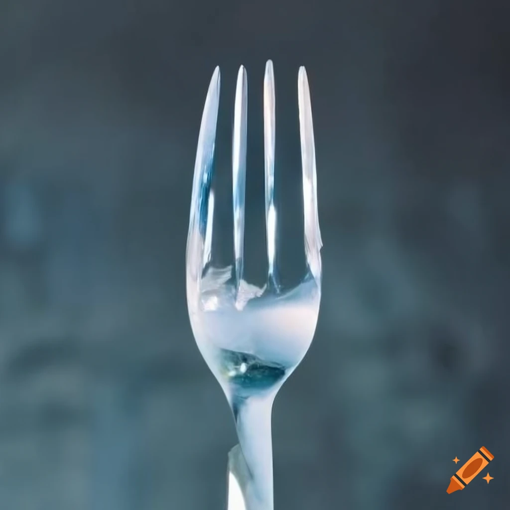 Crystal fork on granite surface on Craiyon