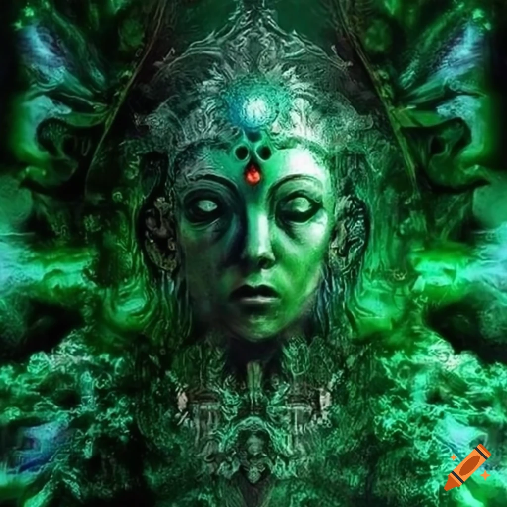 Chaos god of green consciousness on Craiyon