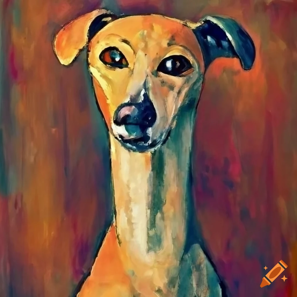 Greyhound dog in the style of modigliani on Craiyon