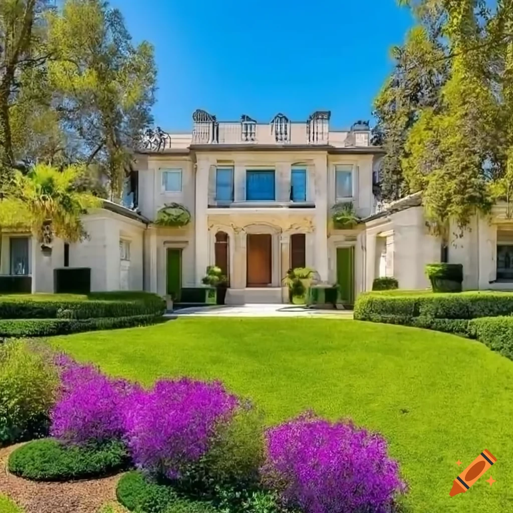Stunning California mega-mansion with beautiful grounds and flower ...