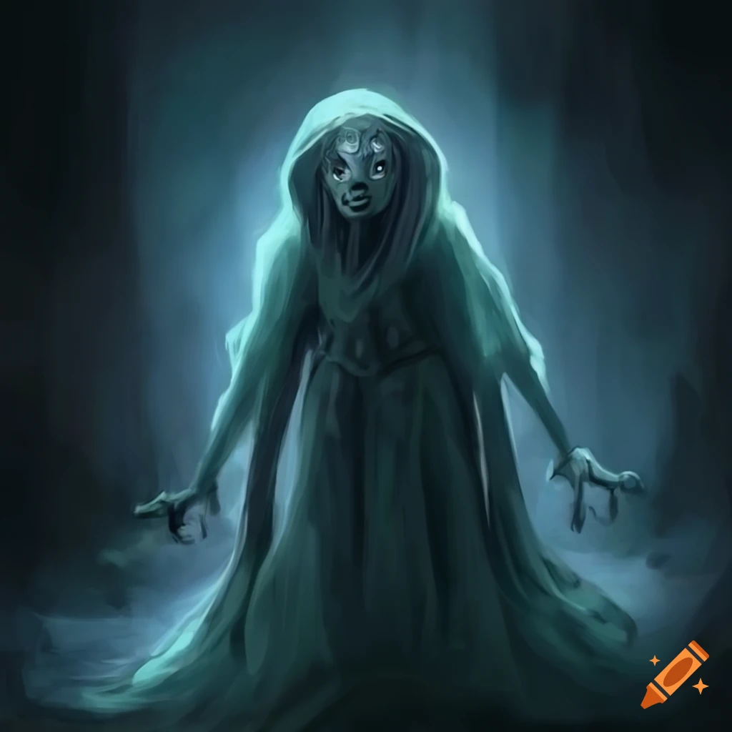 Ghost in a dungeons and dragons setting on Craiyon