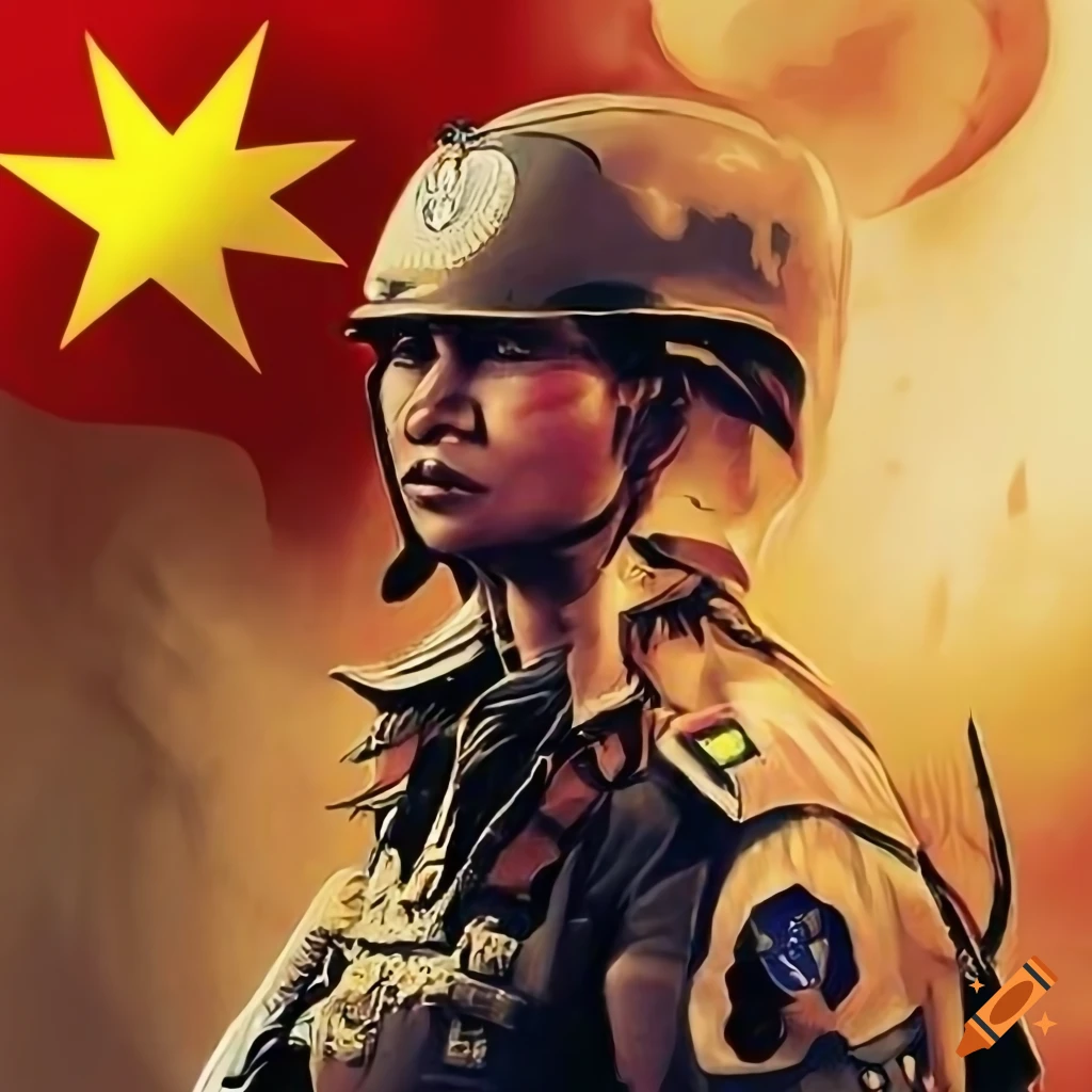 Vietnamese police poster on Craiyon