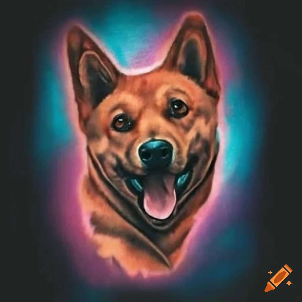 Australian dingo dog tattoo design on Craiyon