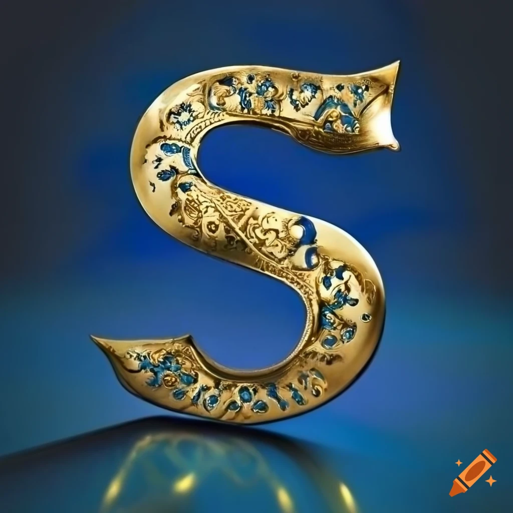 Intricately decorated letter s in a slipcase on Craiyon