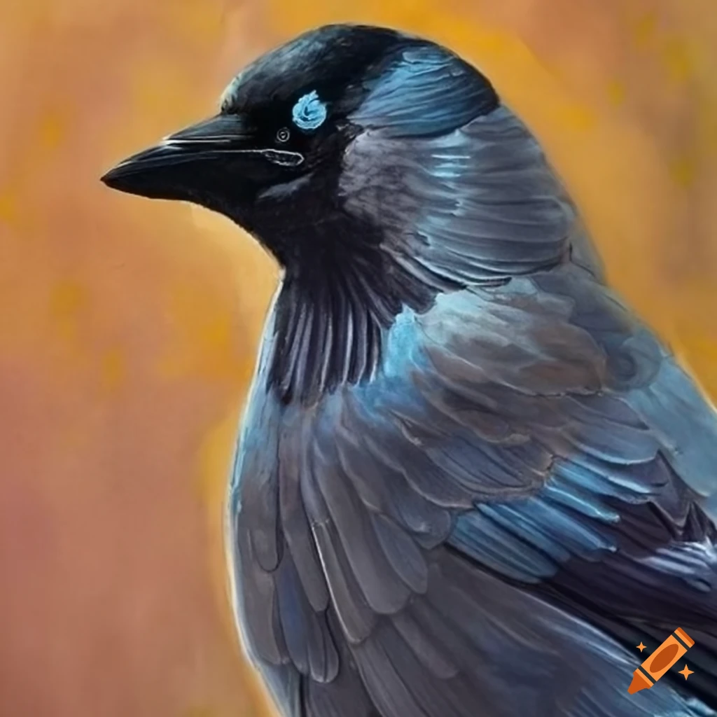 Jackdaw stencil on Craiyon