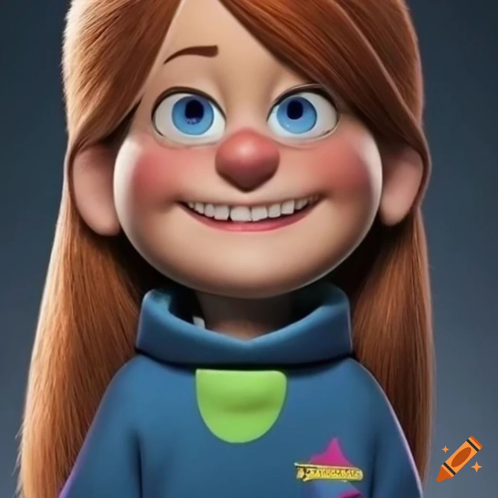 Portrait of Mabel Pines morphing into Judy Hopps from Zootopia on Craiyon