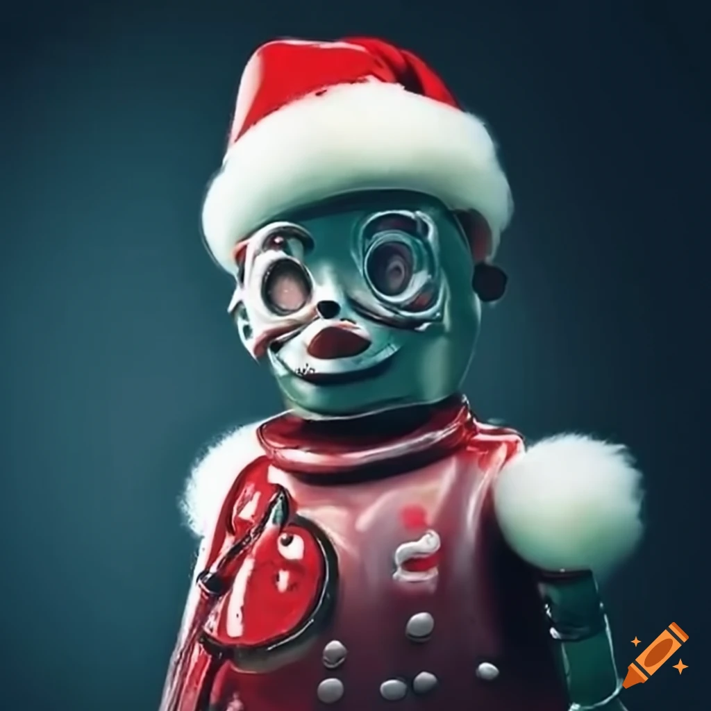 Vintage 1950's robot santa claus on Craiyon