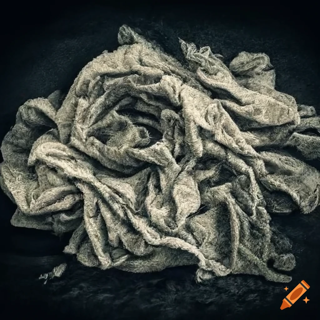 Pile of dirty rags on Craiyon