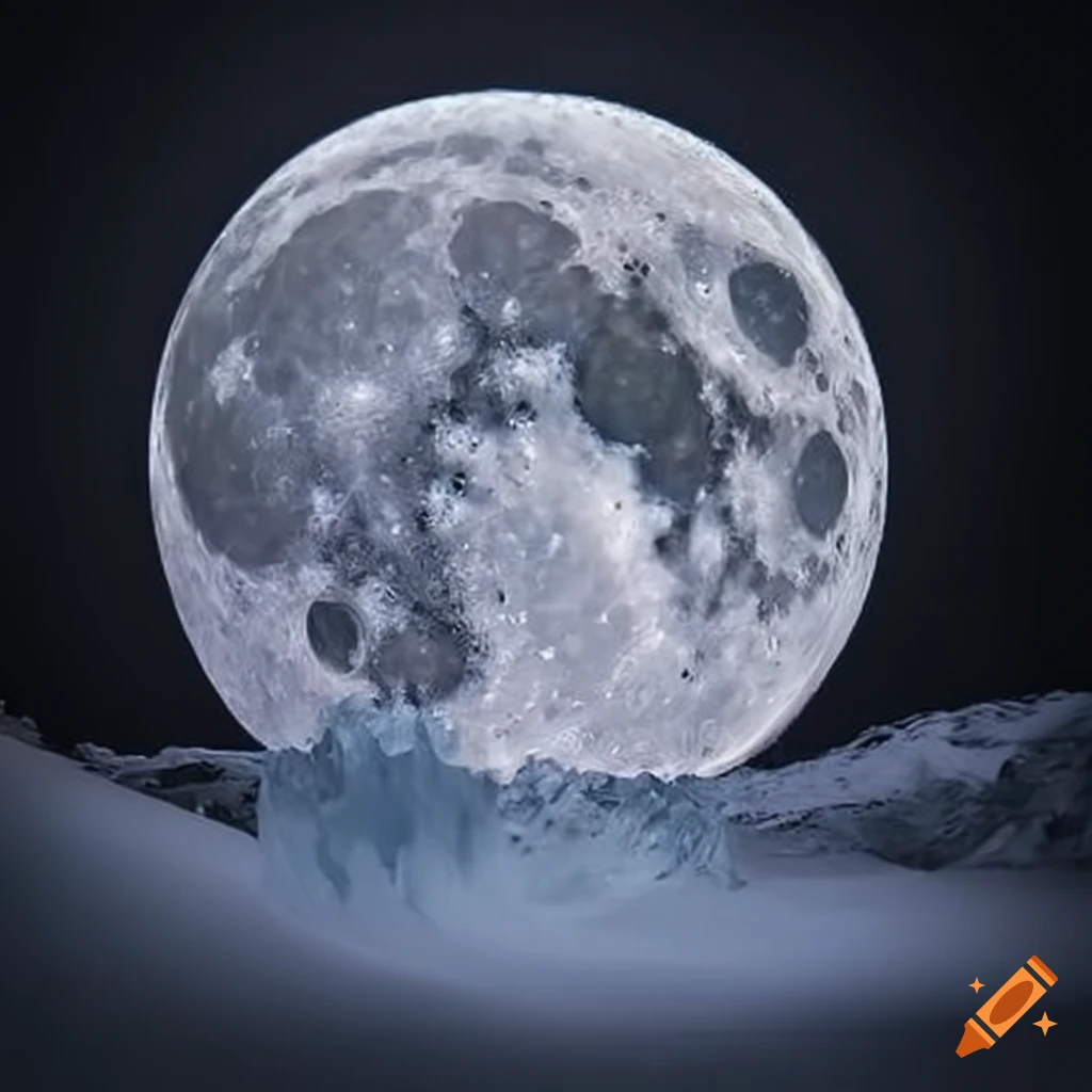 Ice full moon on Craiyon