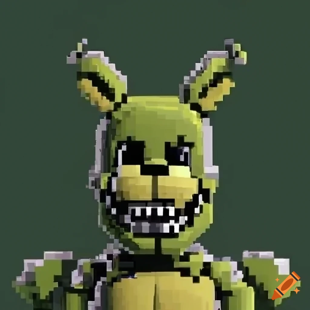Fnaf 8-bit minigame springtrap on Craiyon