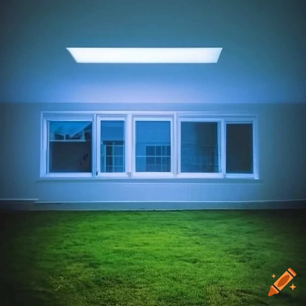 White square house with grass floor under a blue sky and clouds on Craiyon