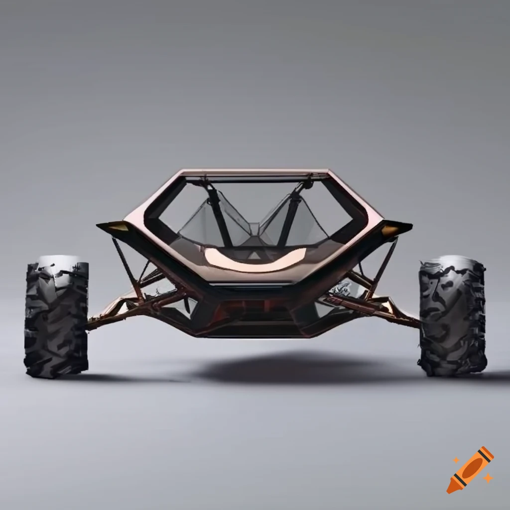 Conceptual design outline for an all-terrain electric cycle car on Craiyon