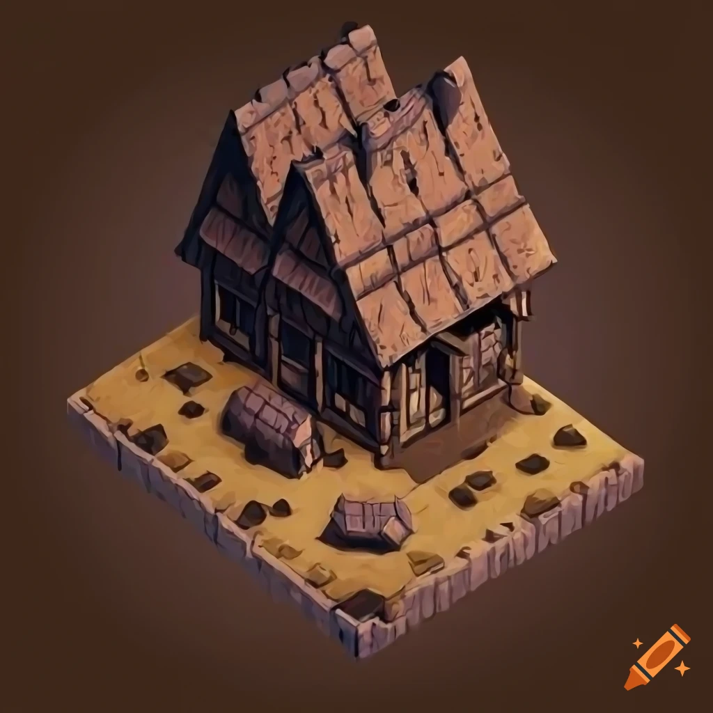 Isometric rpg medieval fantasy tiles on Craiyon