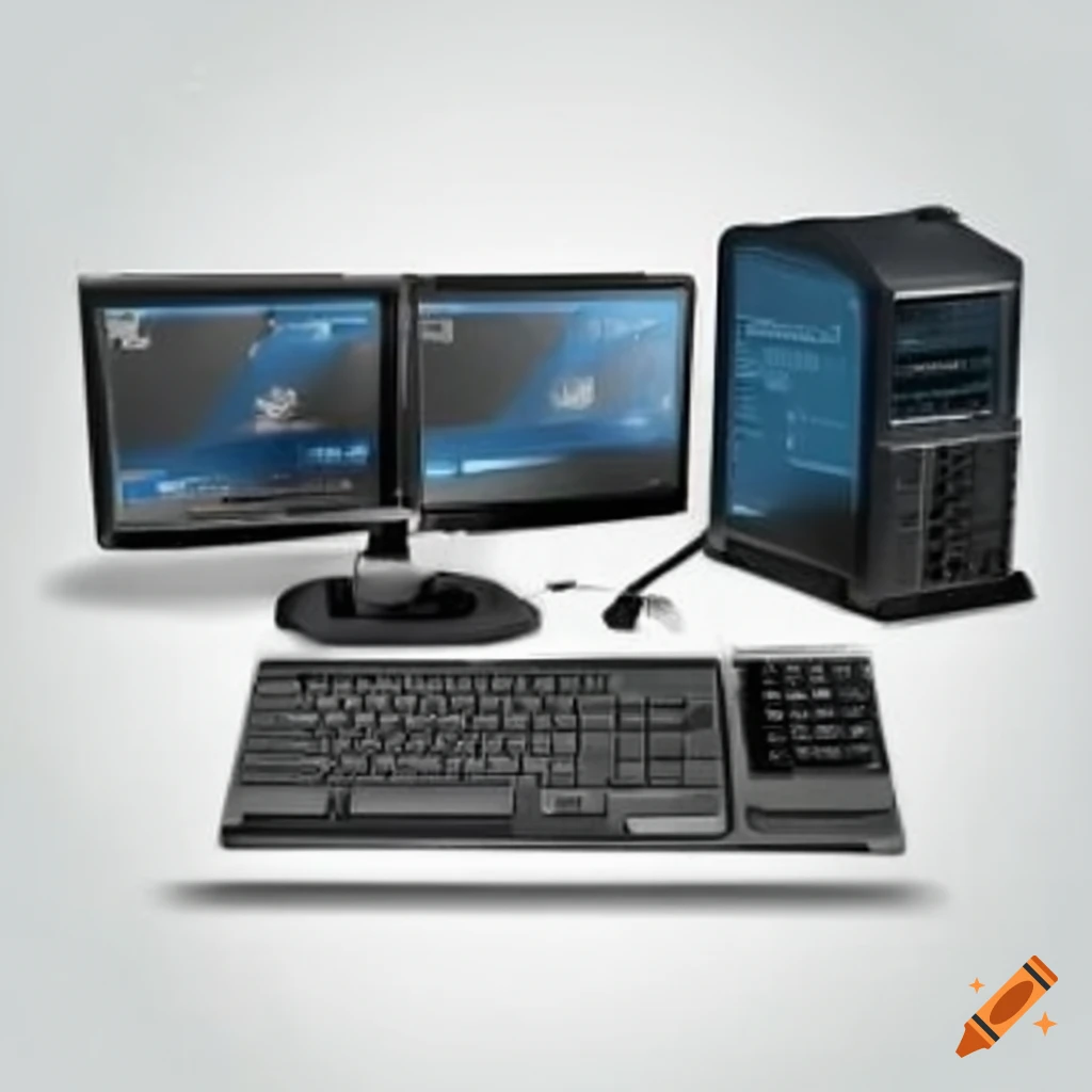 Professional computer equipment on Craiyon