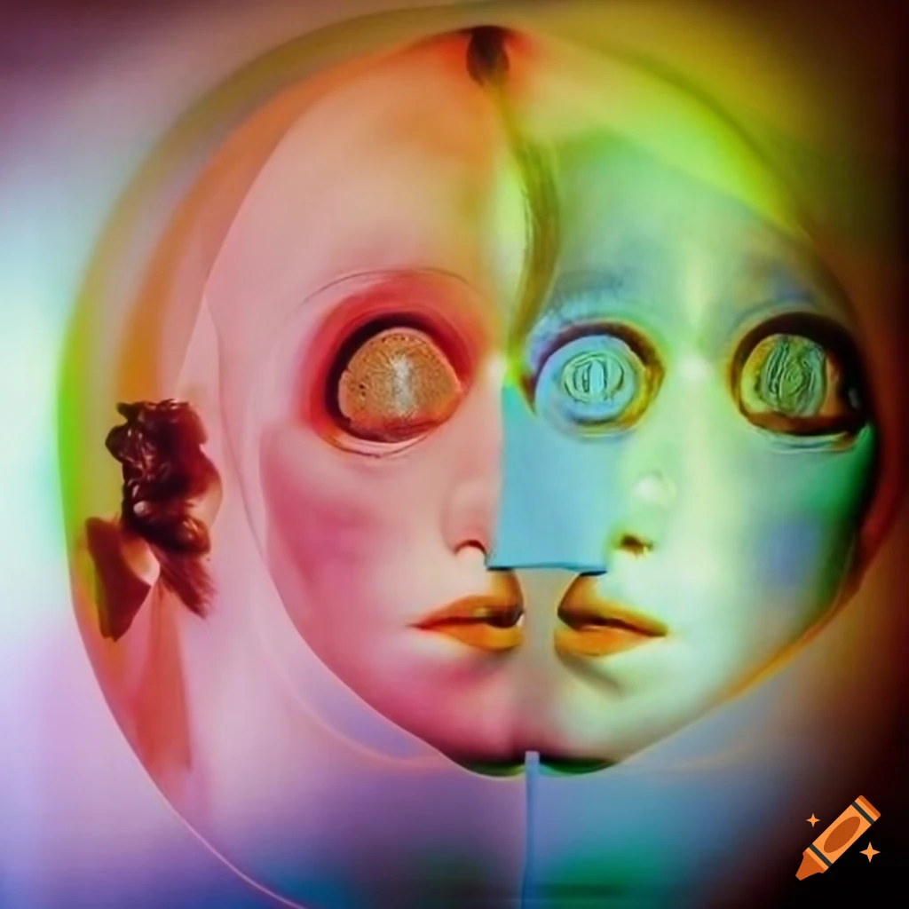 Surreal avant-garde photo of a multi-limbed myth-couple with illogical ...