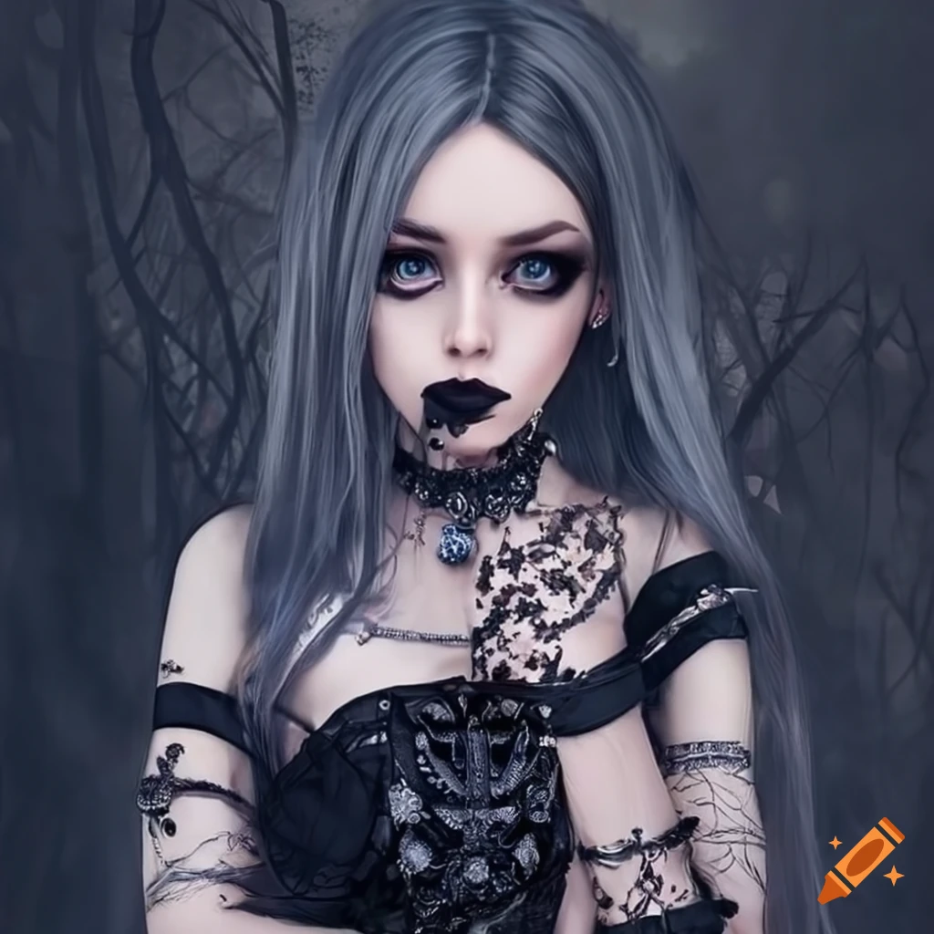 Gothic girl on Craiyon