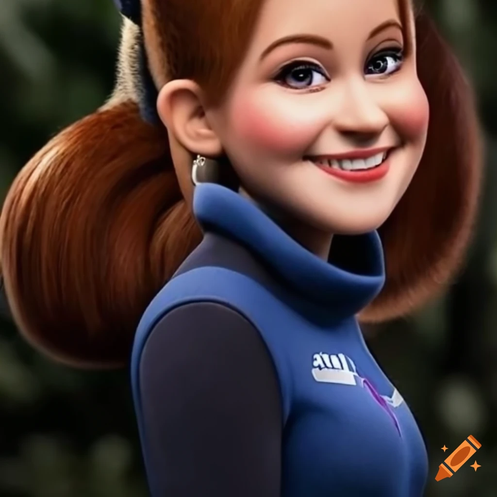 Portrait of Mabel Pines morphing into Judy Hopps from Zootopia on Craiyon