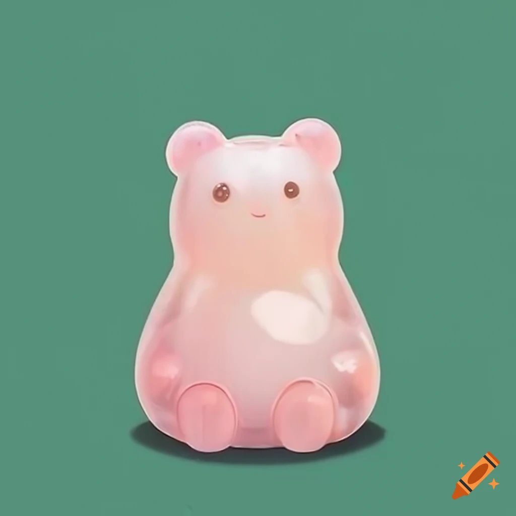 Cute transparent gummy bear on Craiyon