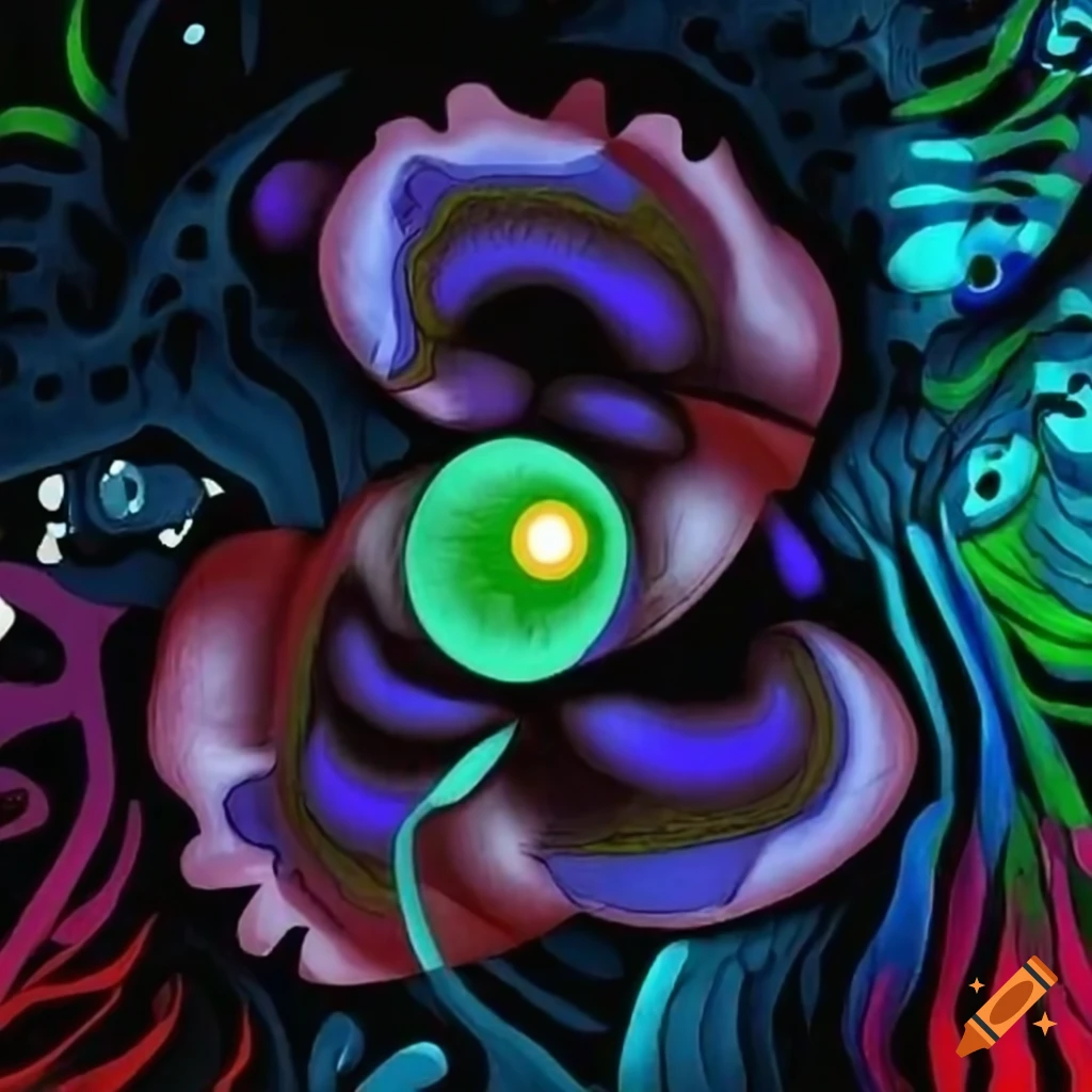 Fantasy creature with multiple eyes on Craiyon