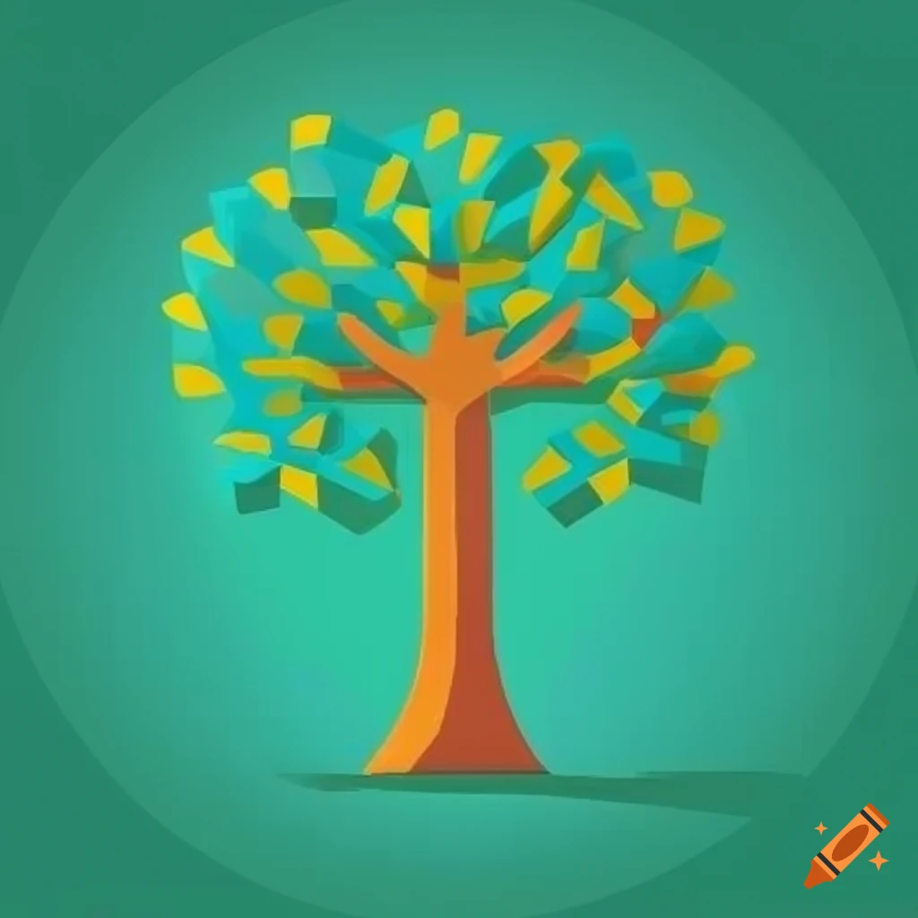 Talent wise tree stylized icon on Craiyon