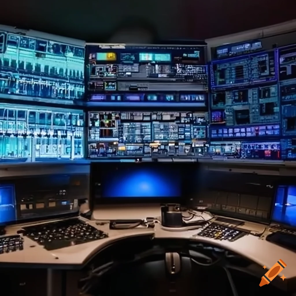 Nasa control room managed by wizards on Craiyon
