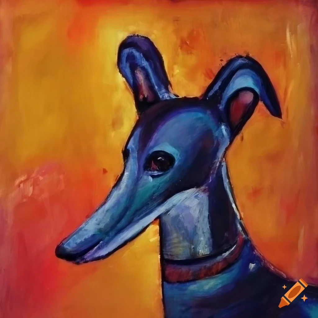 Greyhound dog in the style of modigliani on Craiyon