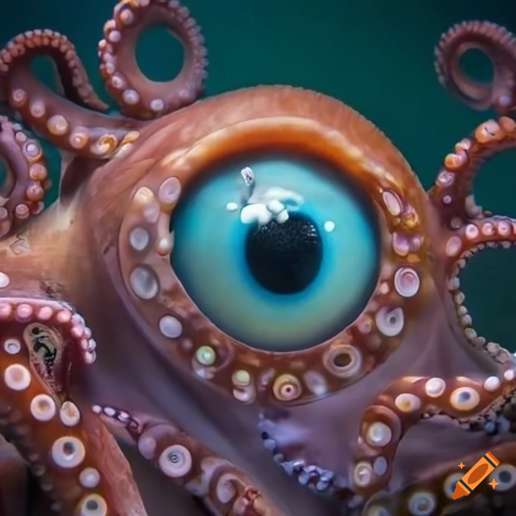 Tentacle eyeball octopus monster on Craiyon