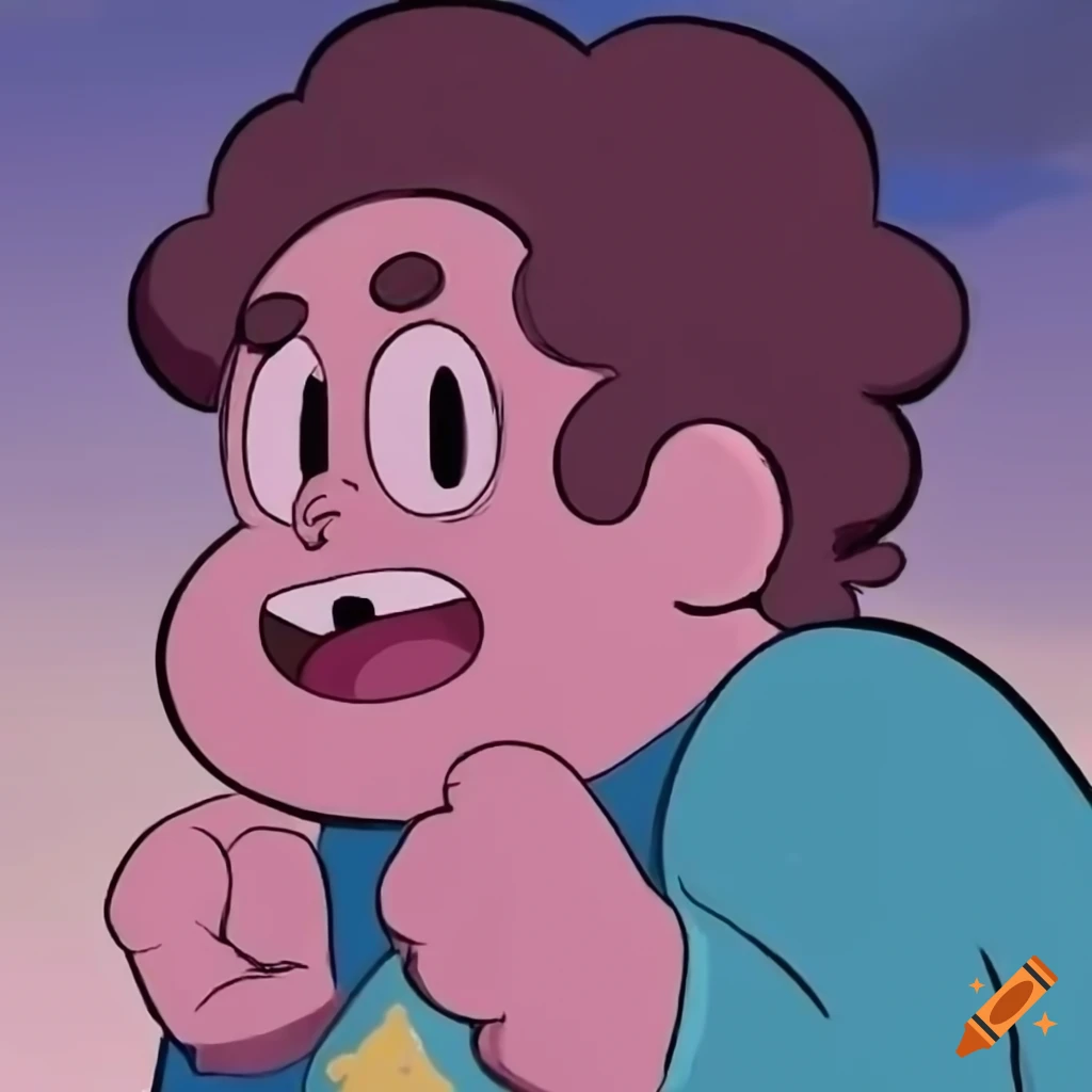 Drawing of a new version of steven from steven universe on Craiyon