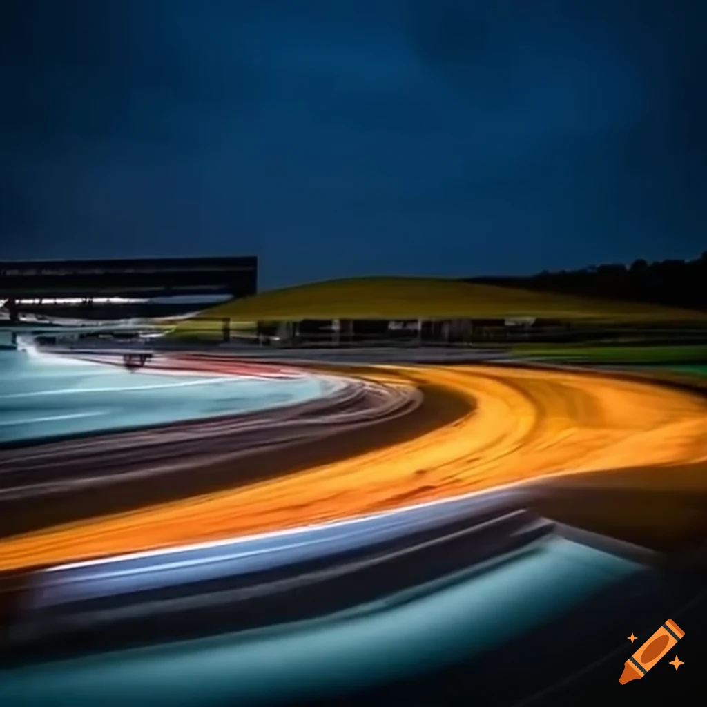 Curvy dtm raceway during the day on Craiyon