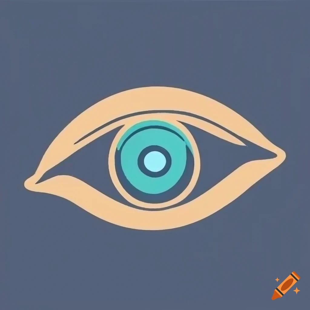 Stylized icon of a perception eye on Craiyon