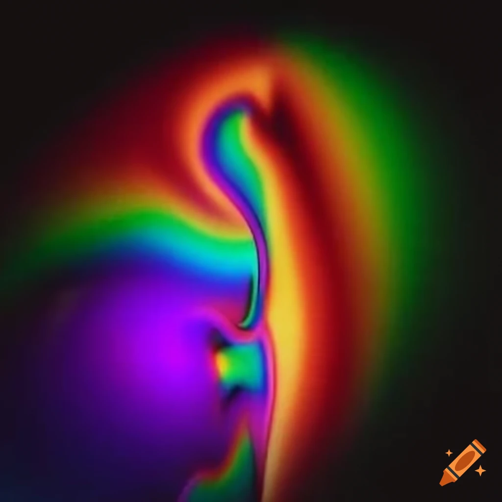 Colorful and distorted rainbow pattern on Craiyon