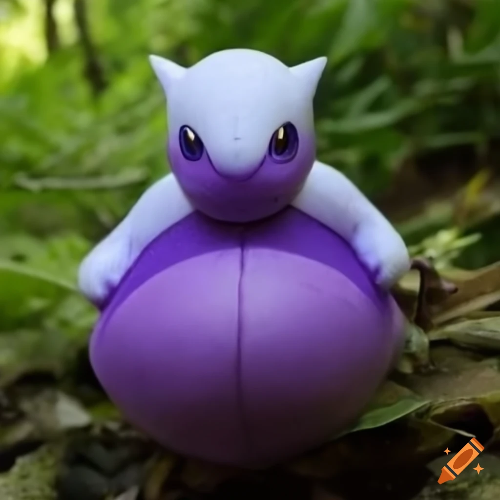 Cute white dragon pokemon goodra with a round fat purple belly on Craiyon