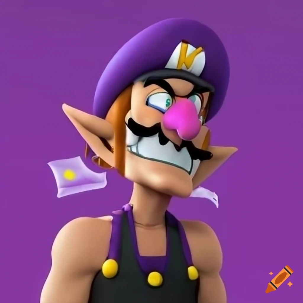 Waluigi character on Craiyon