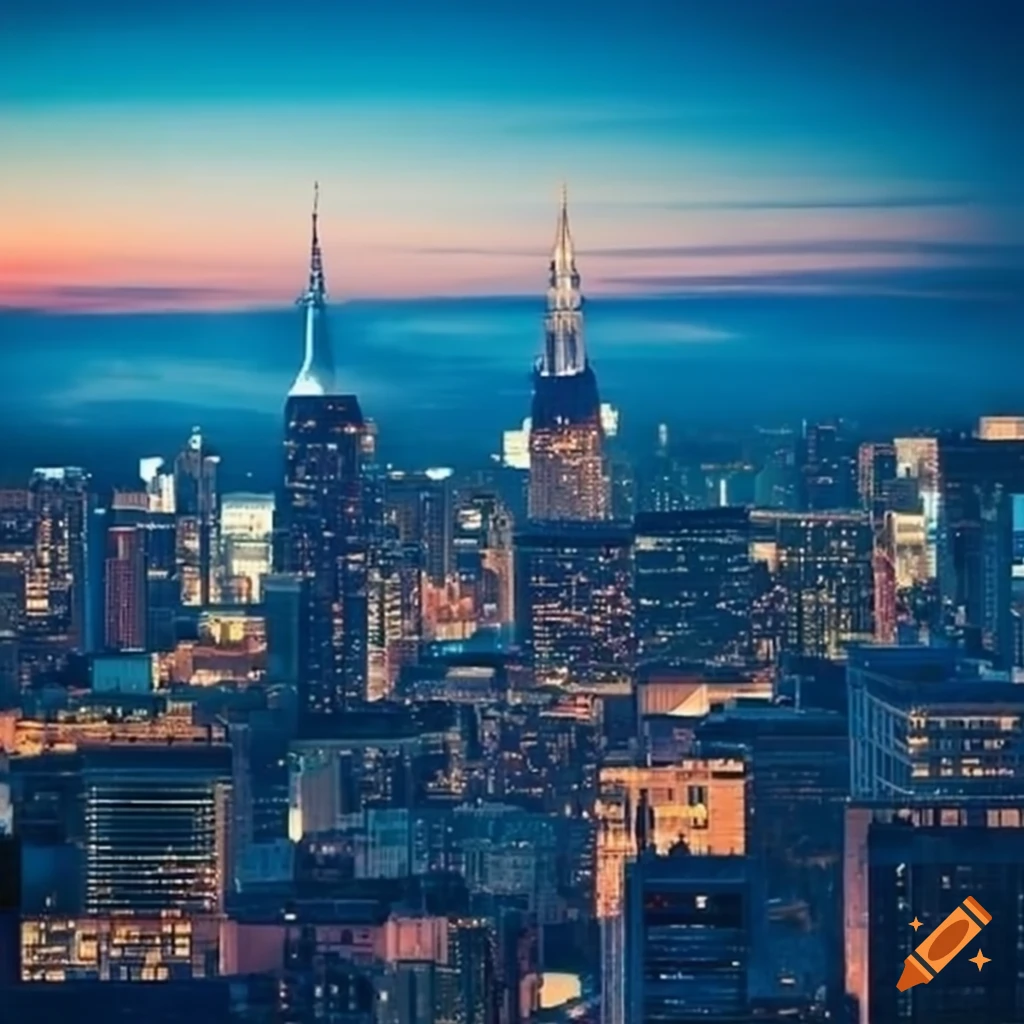 Beautiful cityscape view on Craiyon