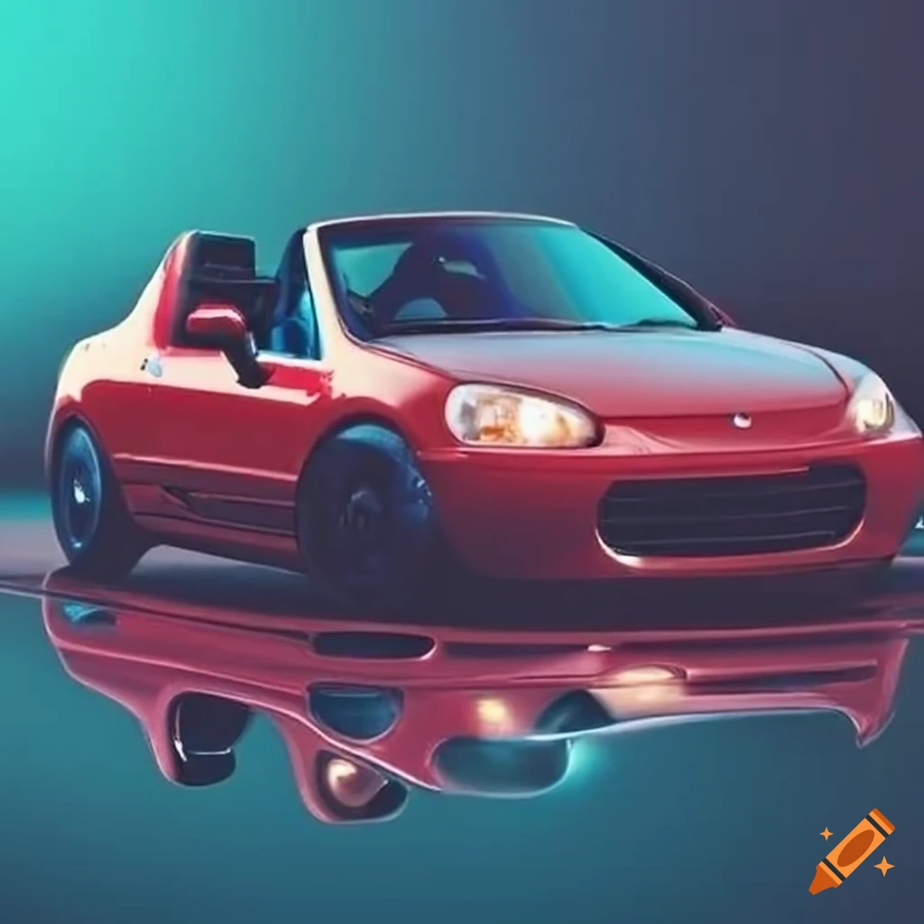 Honda del sol car on Craiyon