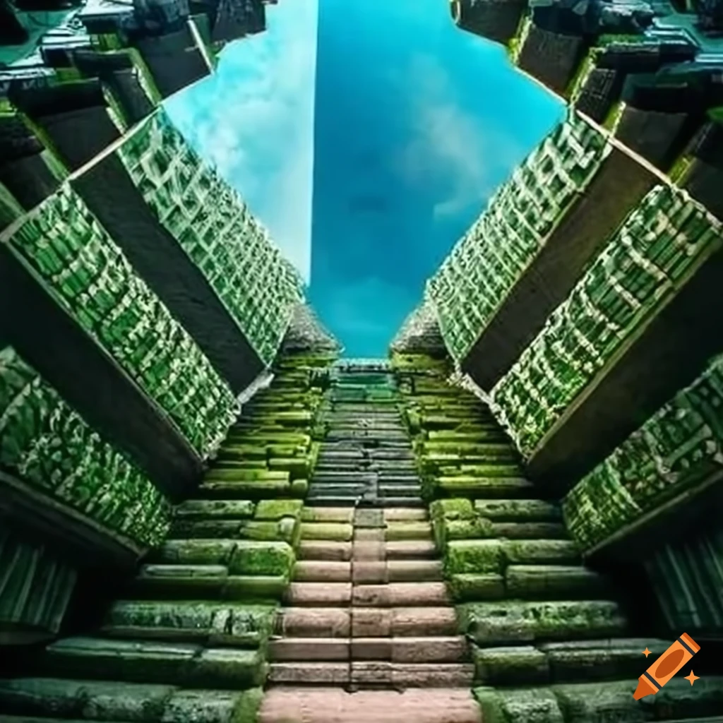 Gigantic modern pyramid made of containers with hanging gardens in ...