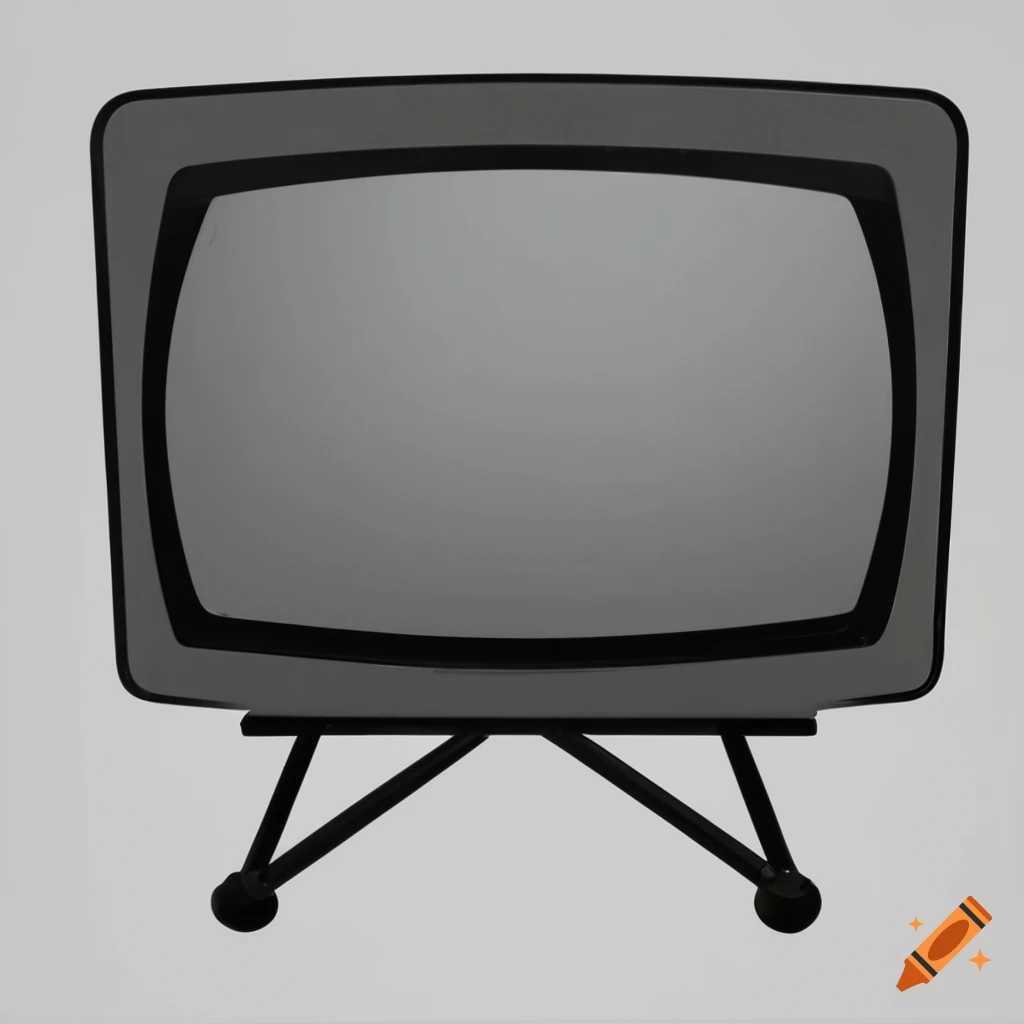 Simple television on a stand on Craiyon