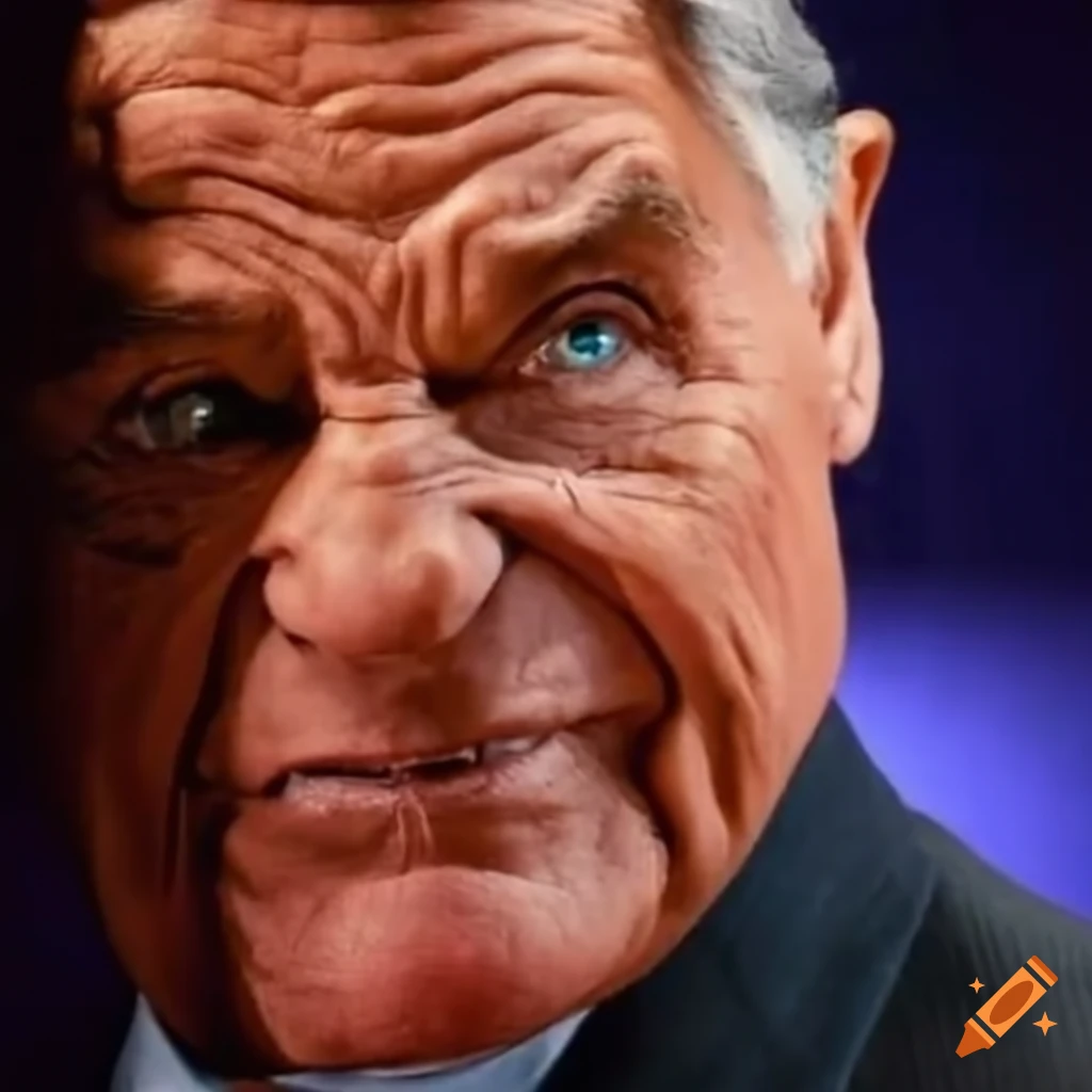 Kenneth copeland staring intensely on Craiyon