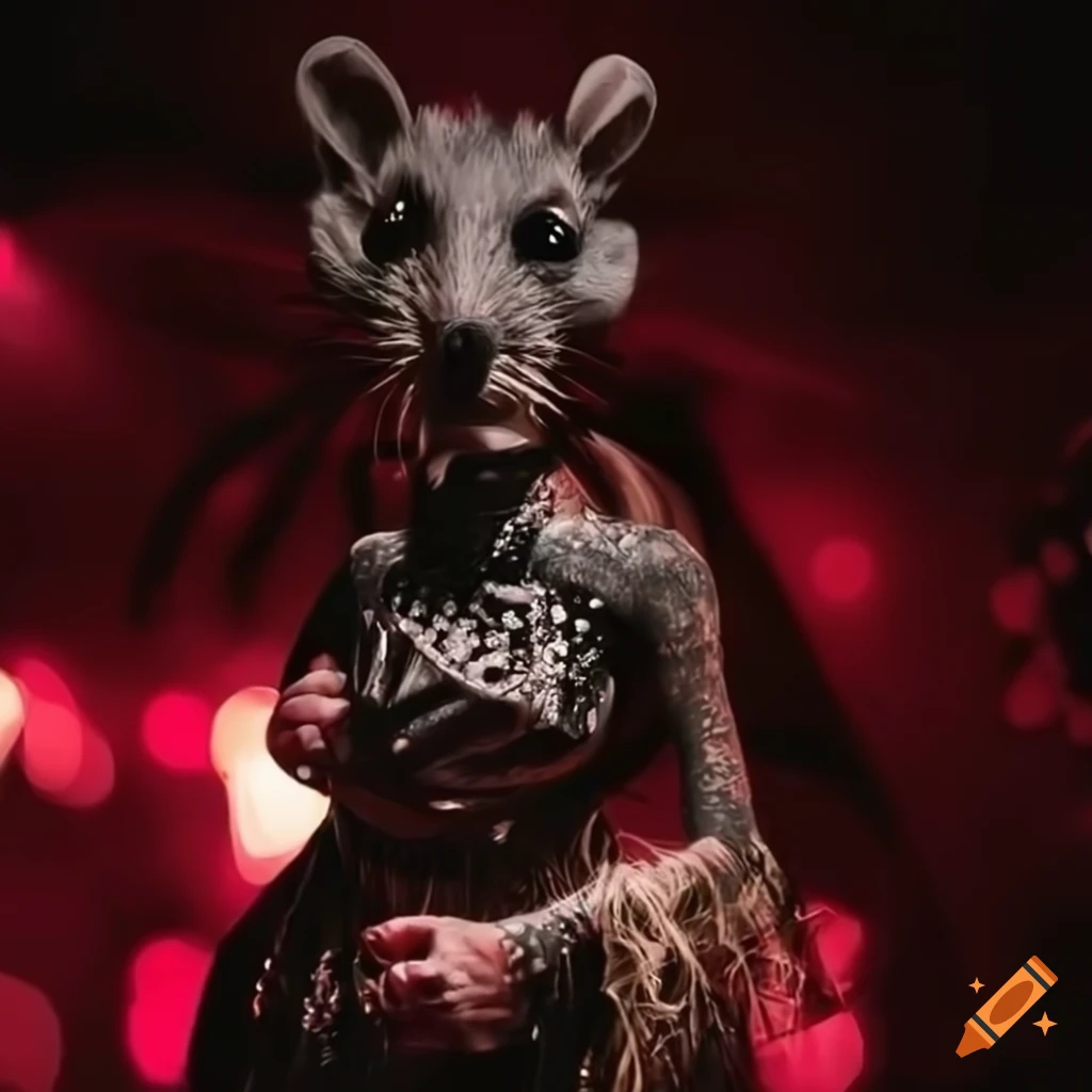 Punk rat in a nightclub on Craiyon
