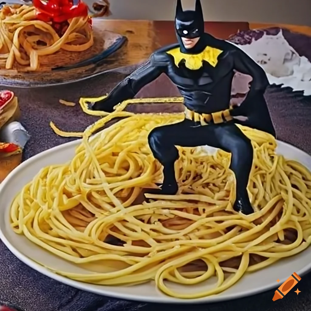 Spaghetti batman on Craiyon