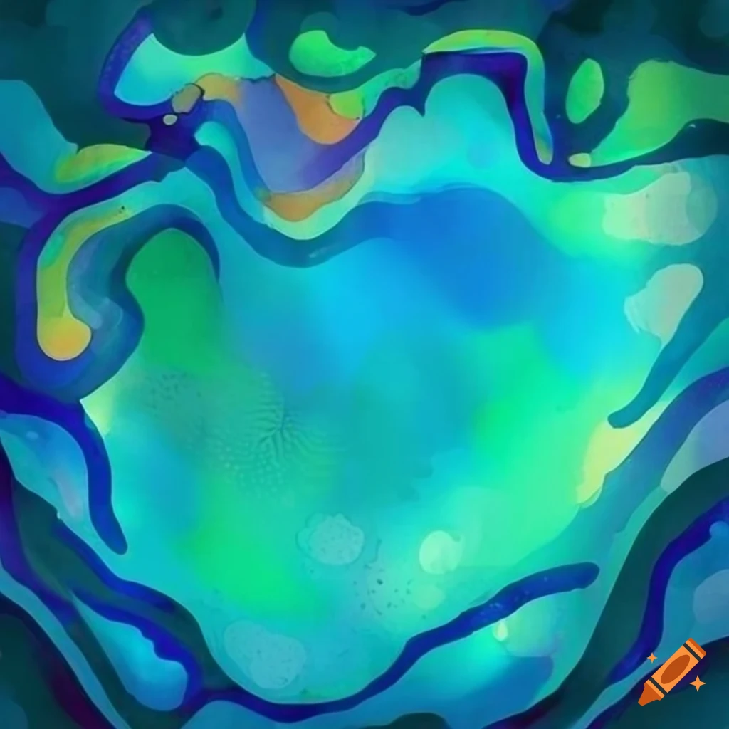 Psychedelic underwater ocean background on Craiyon