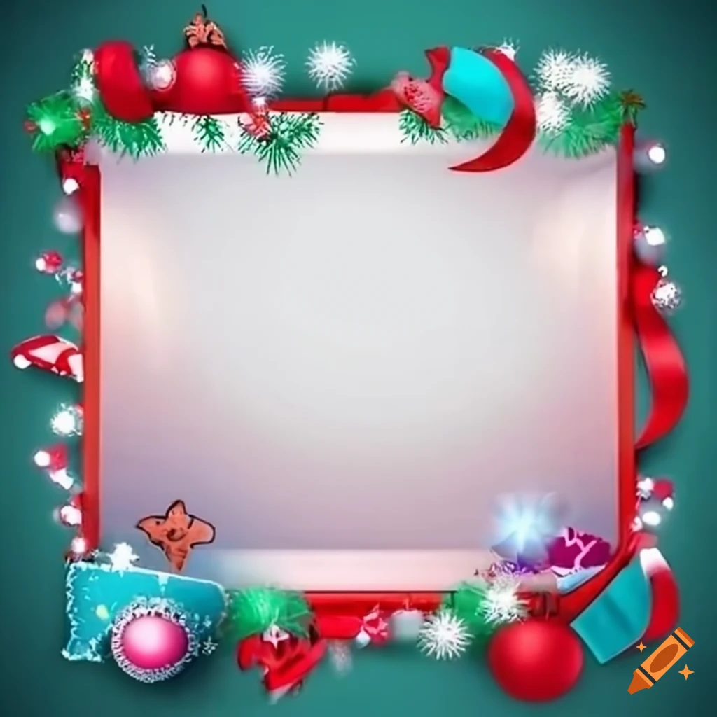 Medium sized frame with a Christmas theme on Craiyon
