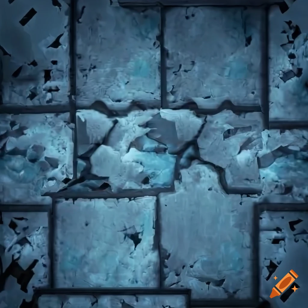 Texture of ice and snow on dungeon floor on Craiyon