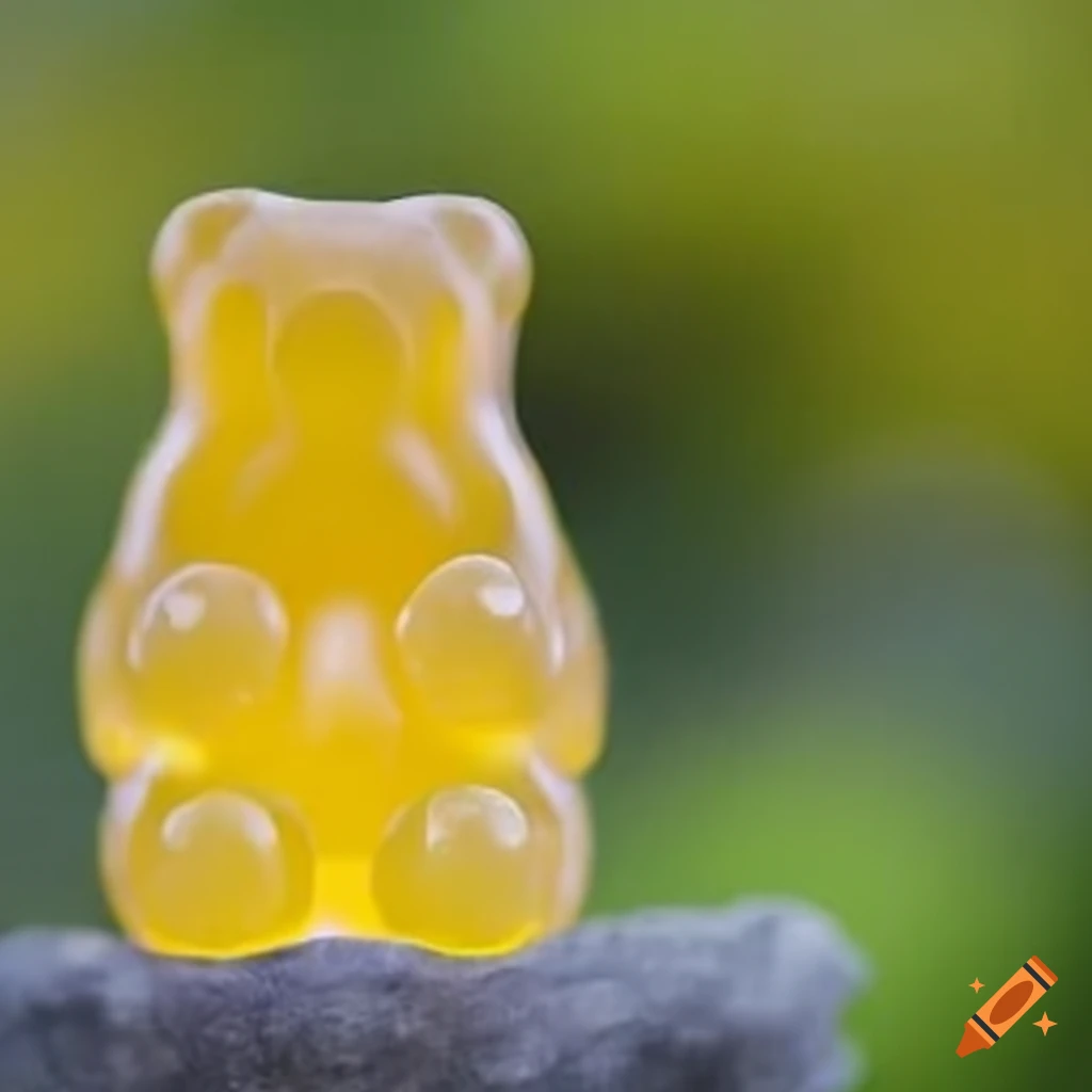 Yellow gummy bear on Craiyon